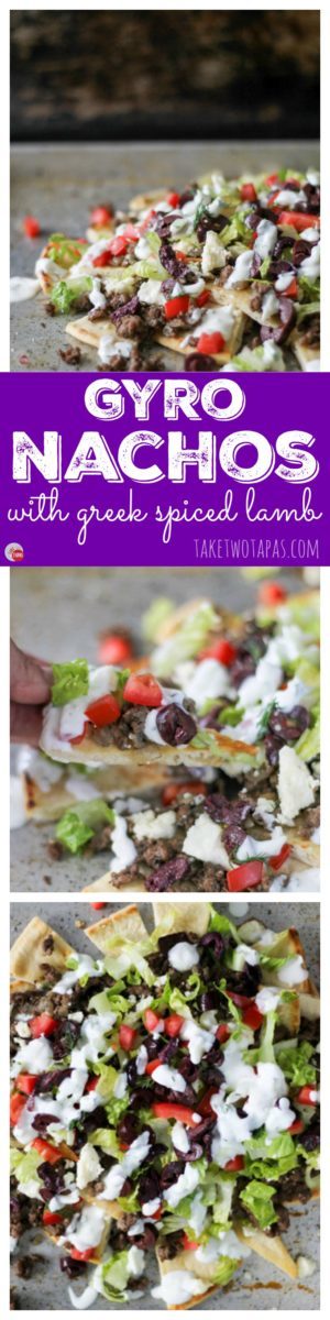 GYRO NACHOS {with Pita Chips} - Take Two Tapas