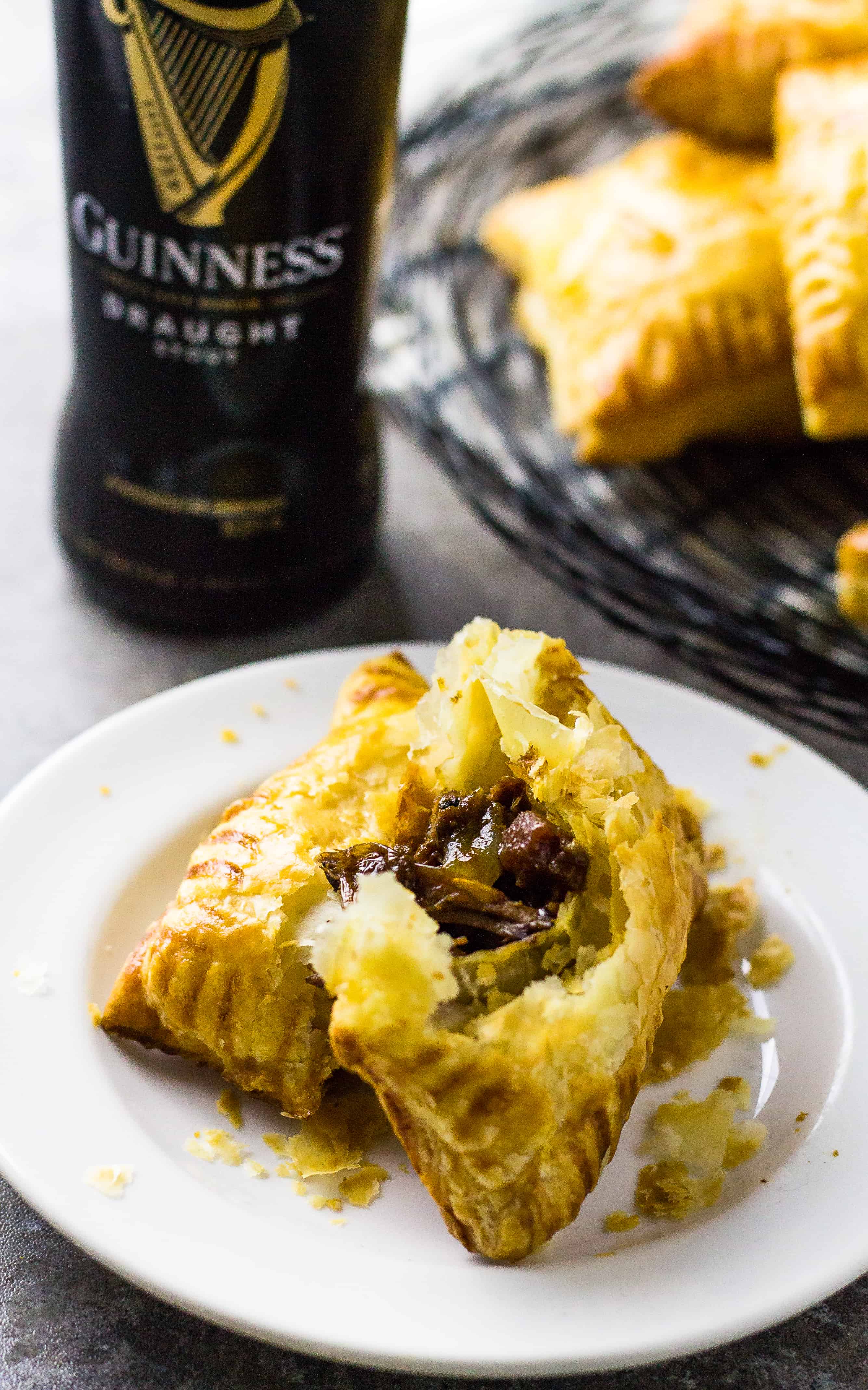 Beef Guinness Mini Pies with Pearl Onion and Guinness Sauce