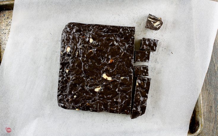 Easy Chocolate Fudge - Dark Chocolate Almond Joy Fudge