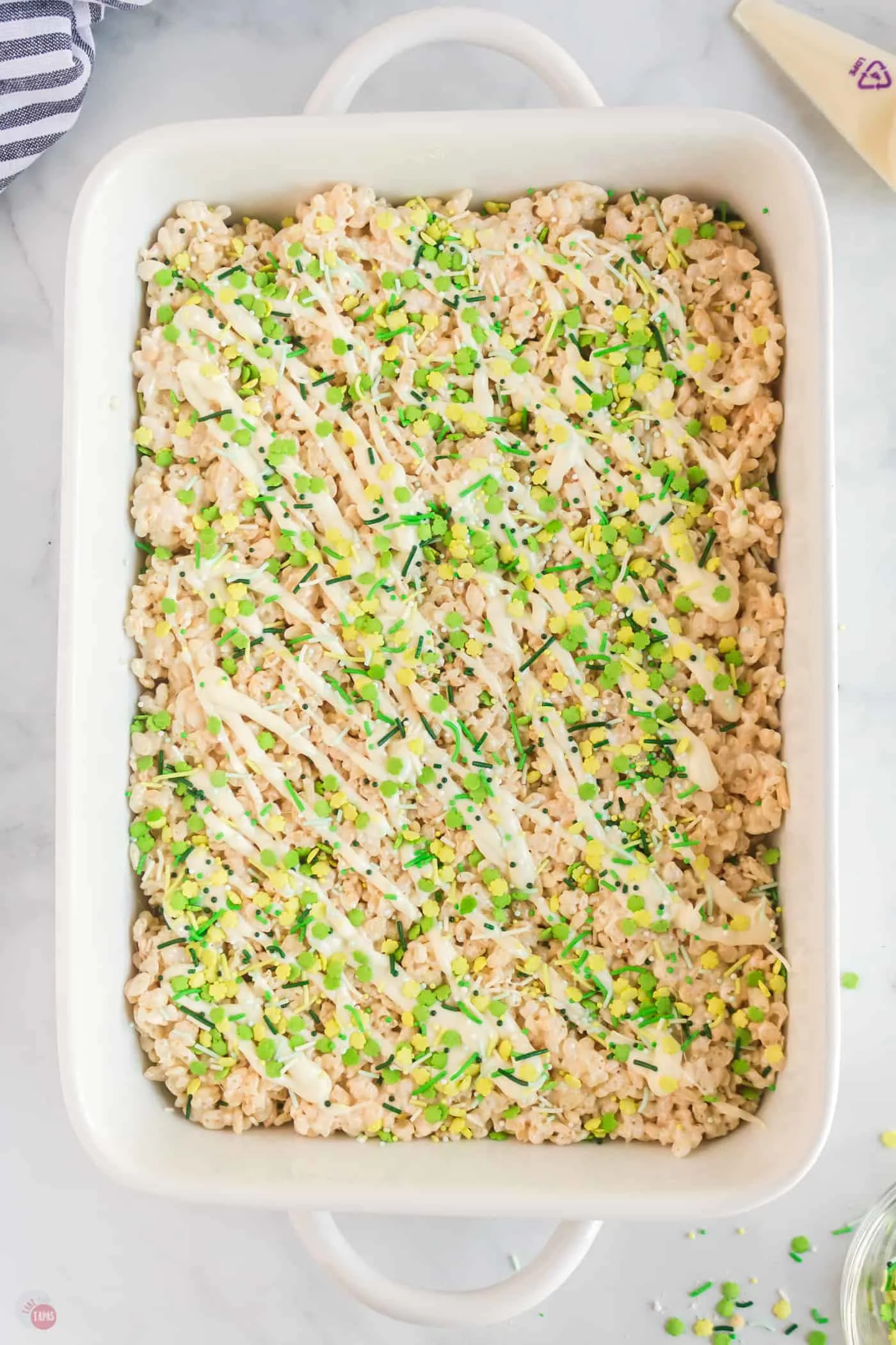 Shamrock Rice Krispie Treats (No Bake!)