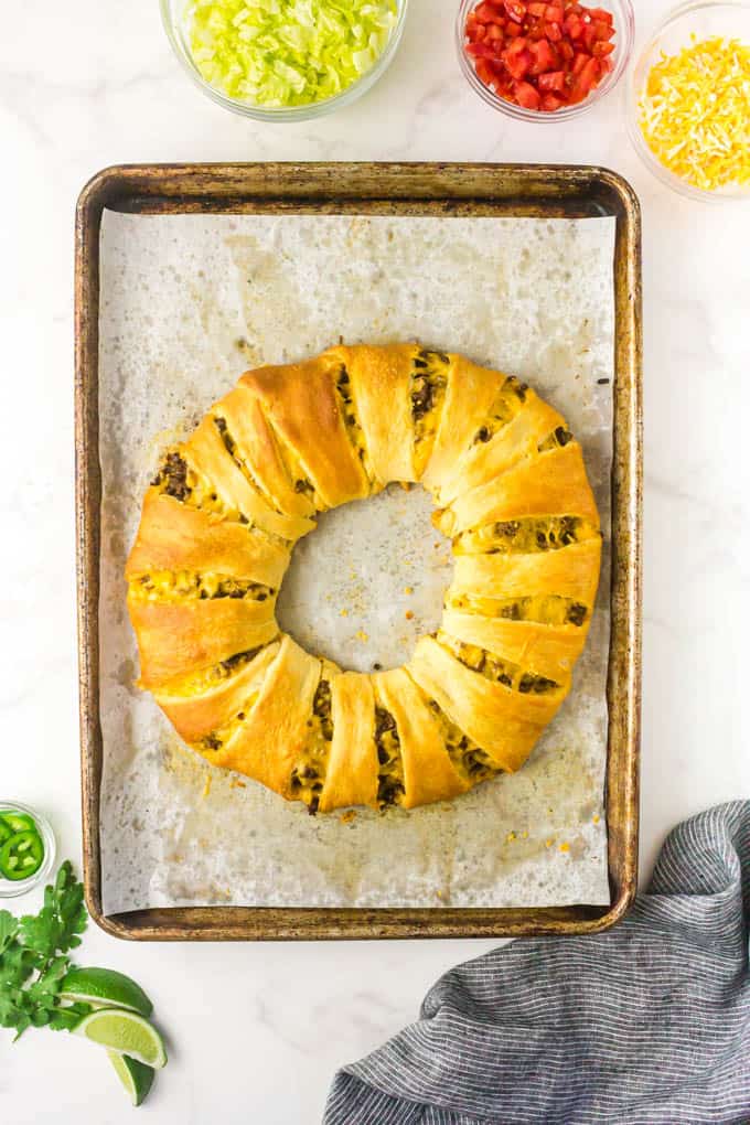 Taco Ring - Crescent Roll Taco Bake ~ Take Two Tapas