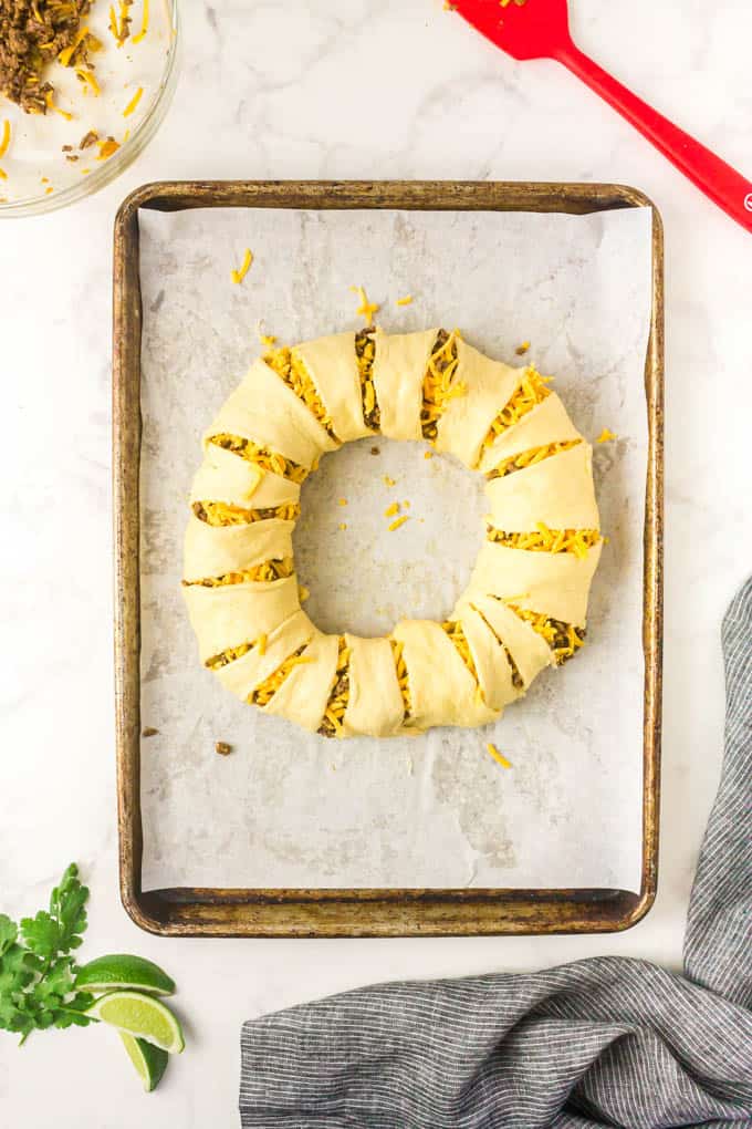 Taco Ring - Crescent Roll Taco Bake ~ Take Two Tapas