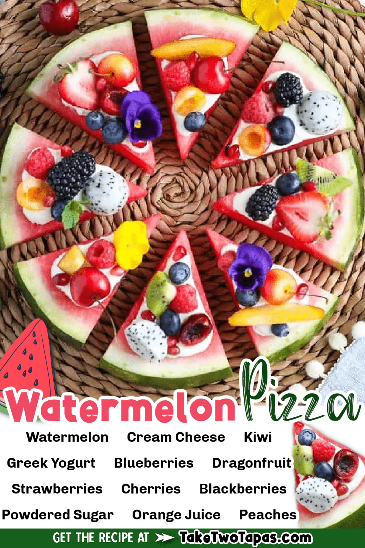 Watermelon Pizza Recipe