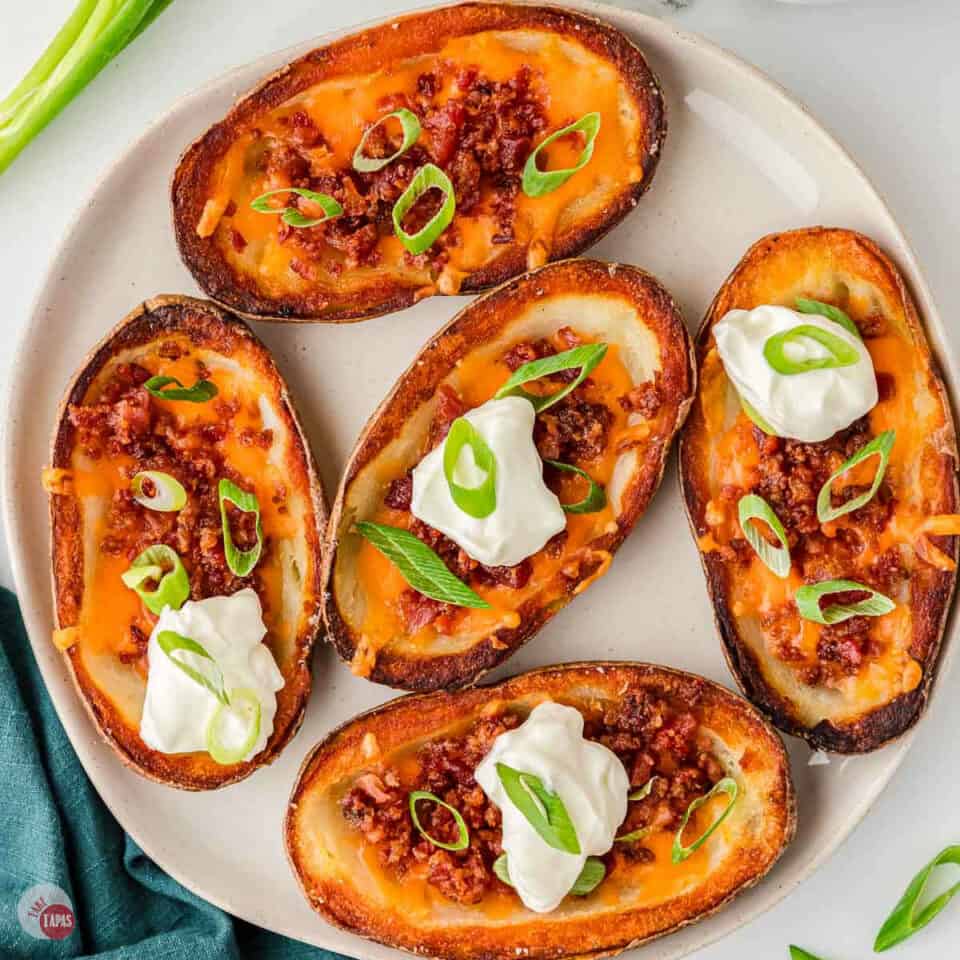 Homemade Loaded Potato Skins (Easy!)