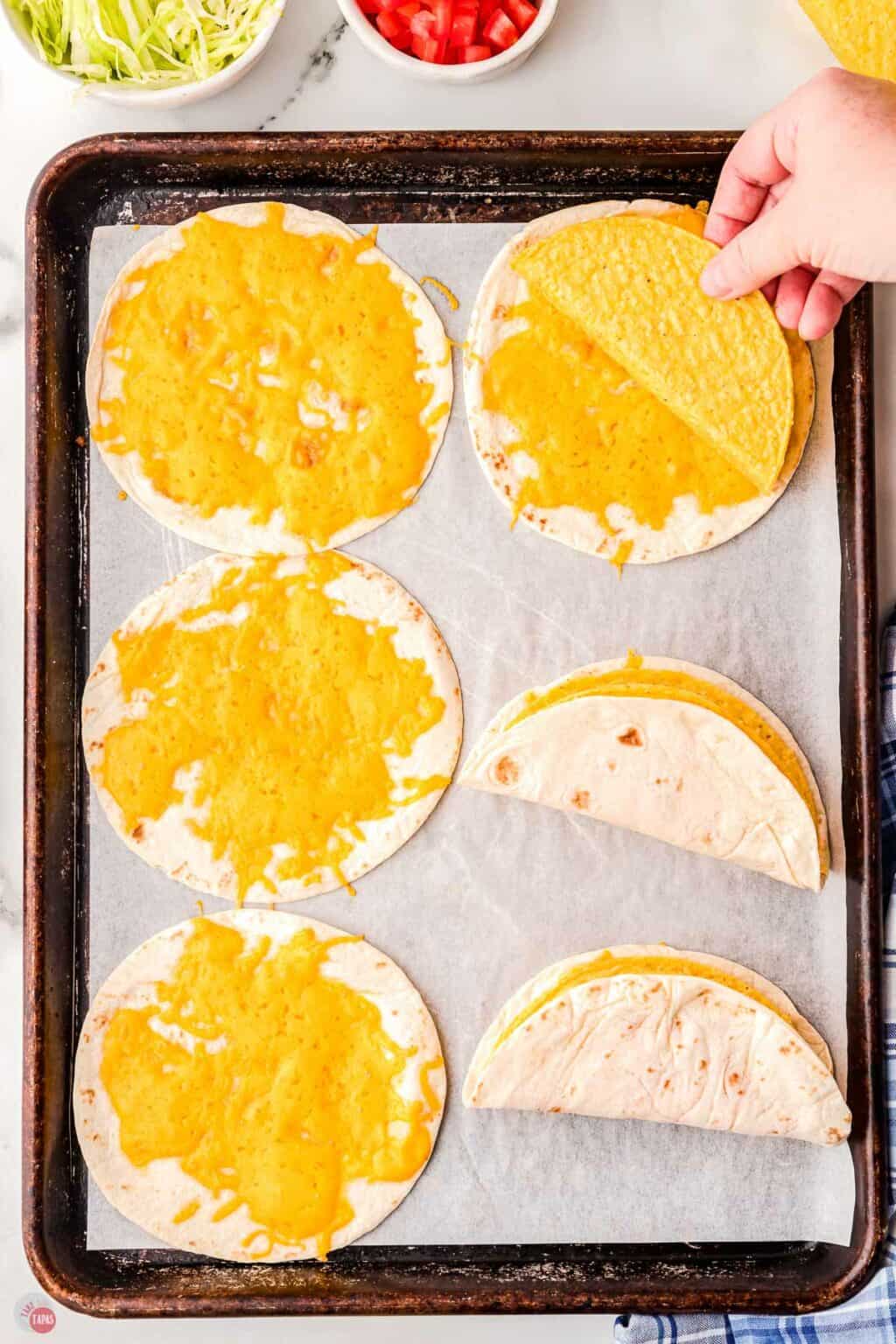 Cheesy Gordita Crunch Tacos - Take Two Tapas